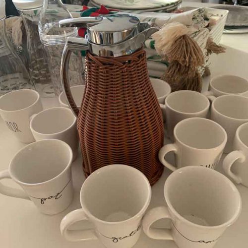 Termo 1L ratan Sakura dark - del Bazar - Bazar Online & Deco